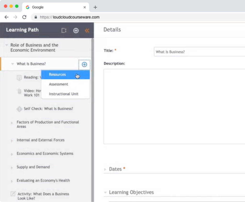 Digital Courseware – BNED LoudCloud